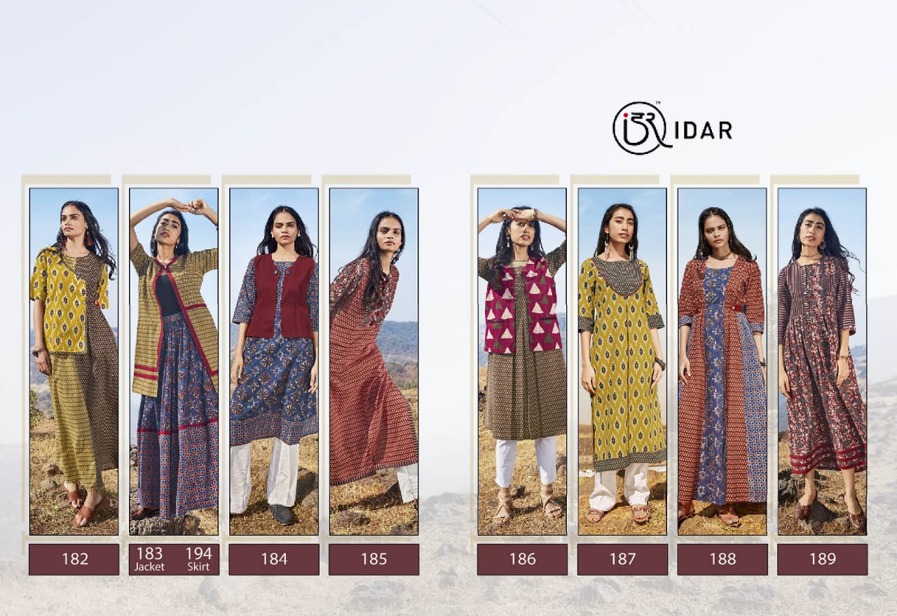 Idar Vasudha 182 Series Cotton Kurti Catlog Wholesale Dealer Surat